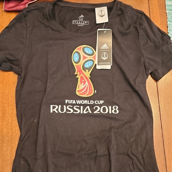adidas | Tops | Adidas Black Fifa World Cup Russia 28 Tee | Poshmark